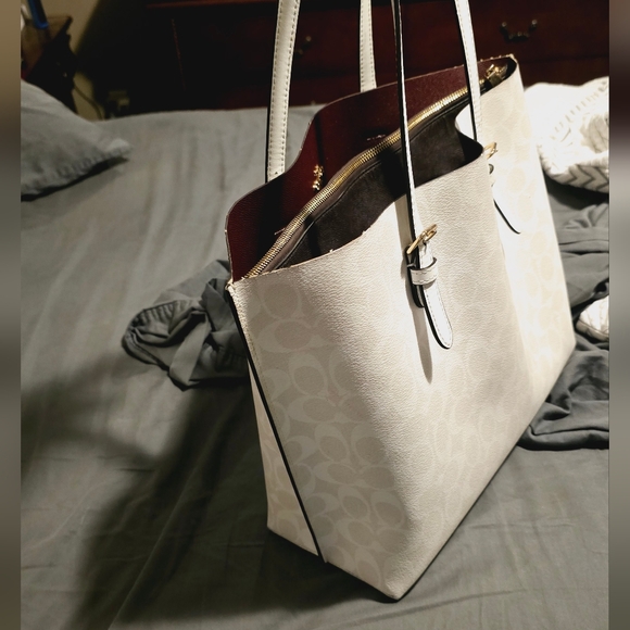 Coach | Bags | Coach Purse White Handbag Tote | Poshmark